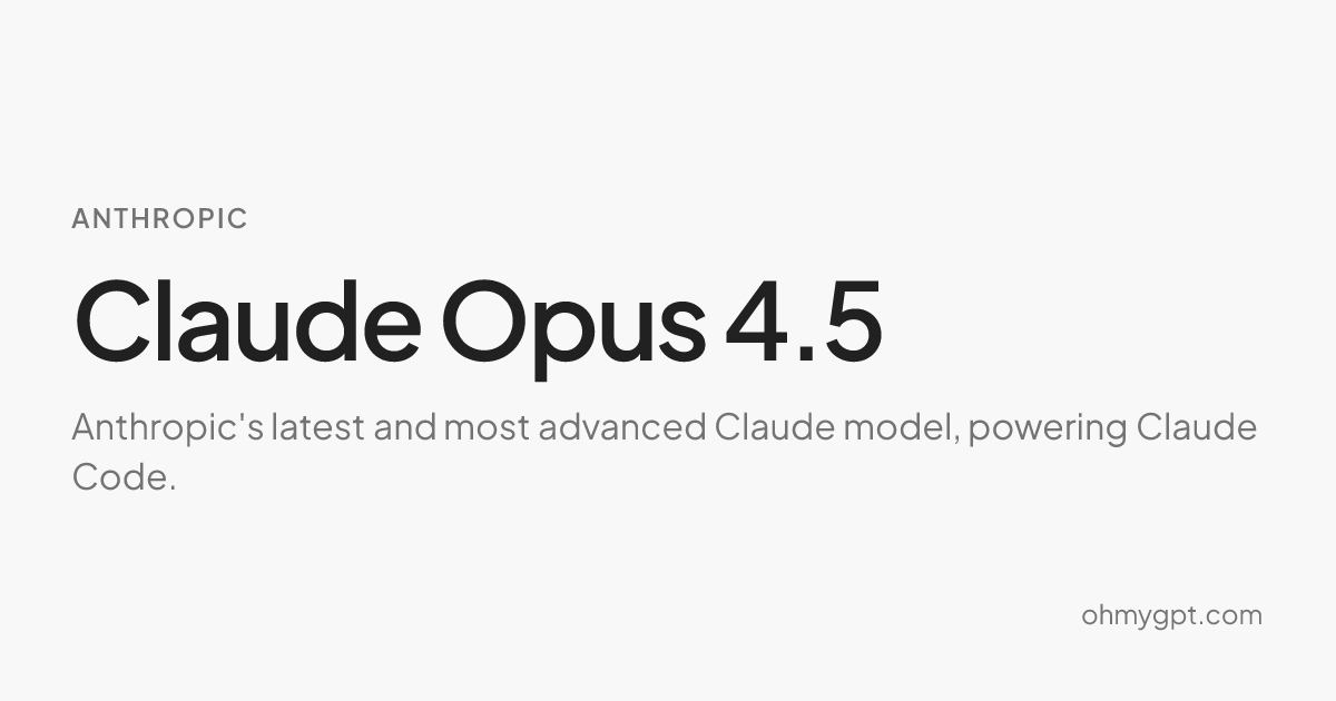 Claude Opus 4.5 - Anthropic AI Model