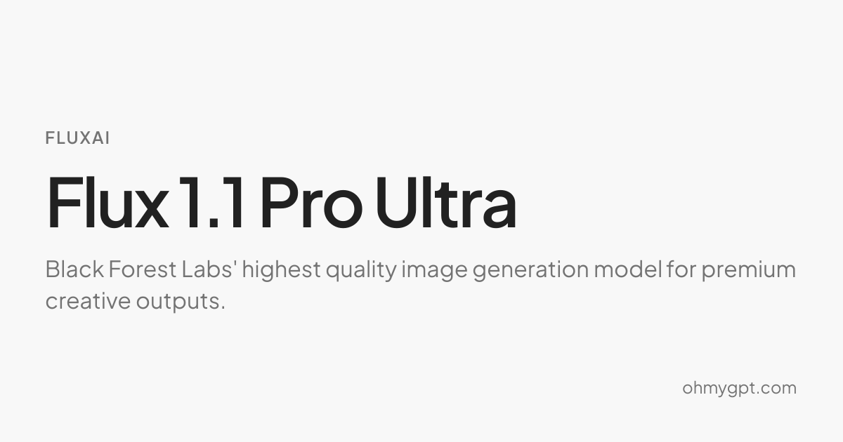 Flux 1.1 Pro Ultra - FluxAI AI Model