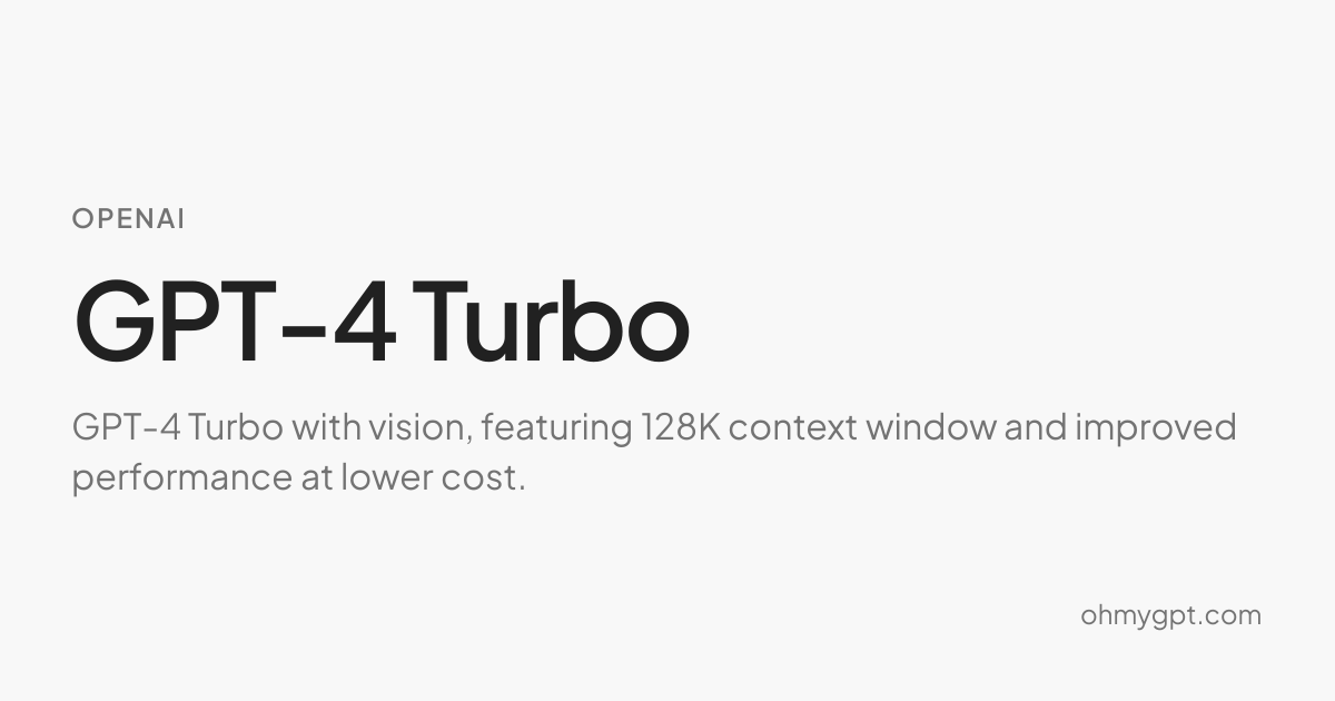 GPT-4 Turbo - OpenAI AI Model