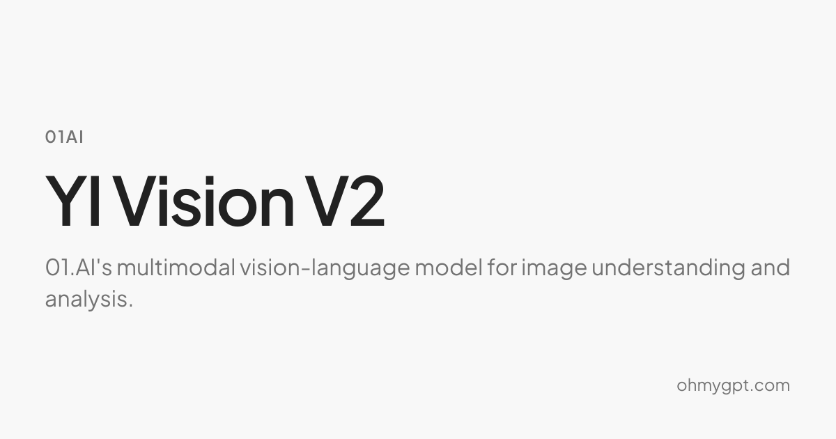 YI Vision V2 - 01AI AI Model